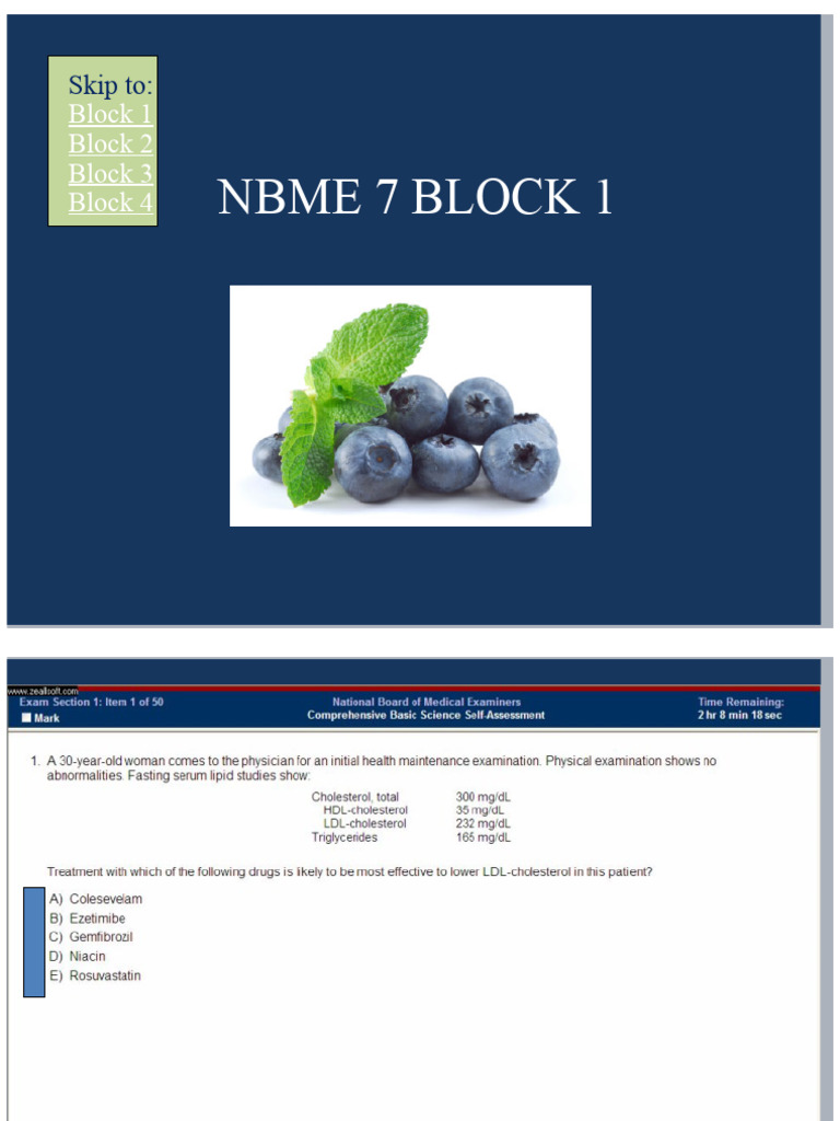 NBME 7 BLOCK 1-4 (No Answers Version) New Format | PDF