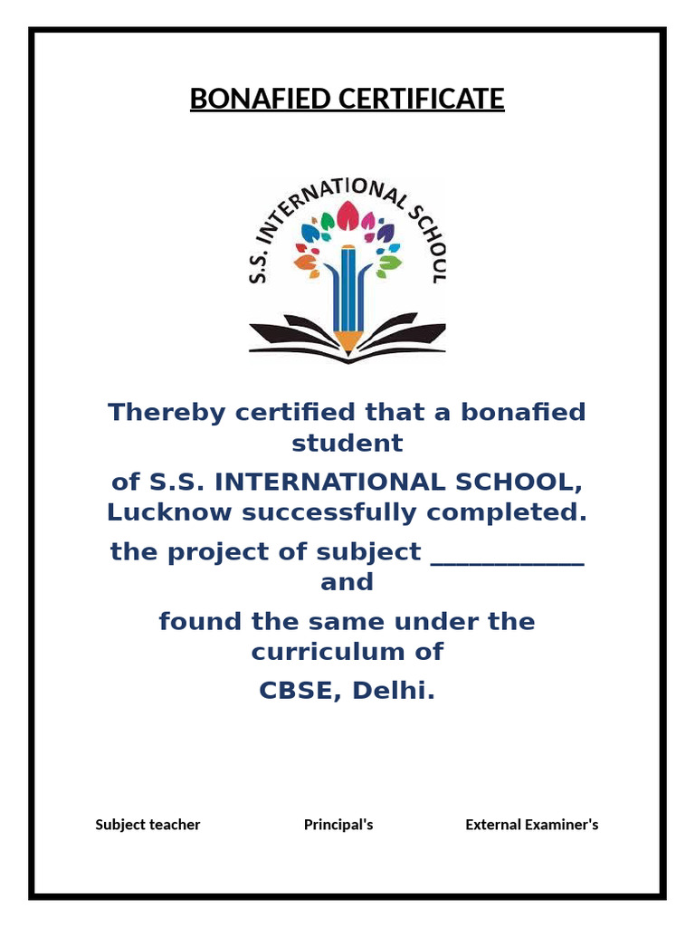 Student Project Certification | PDF