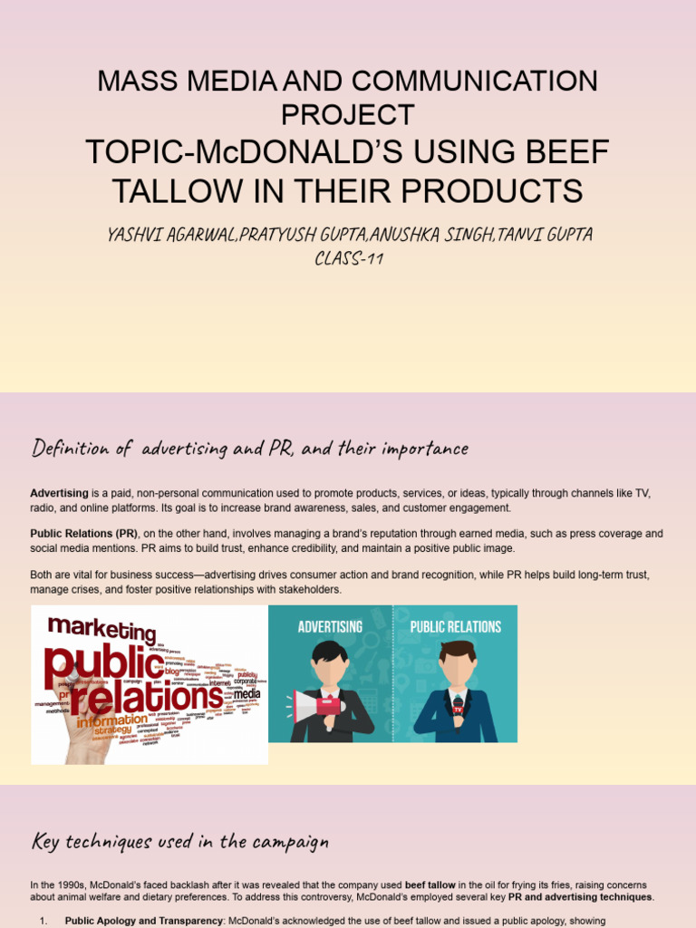 Mass Media Project Class 11 | PDF | Crisis Management | Trans Fat