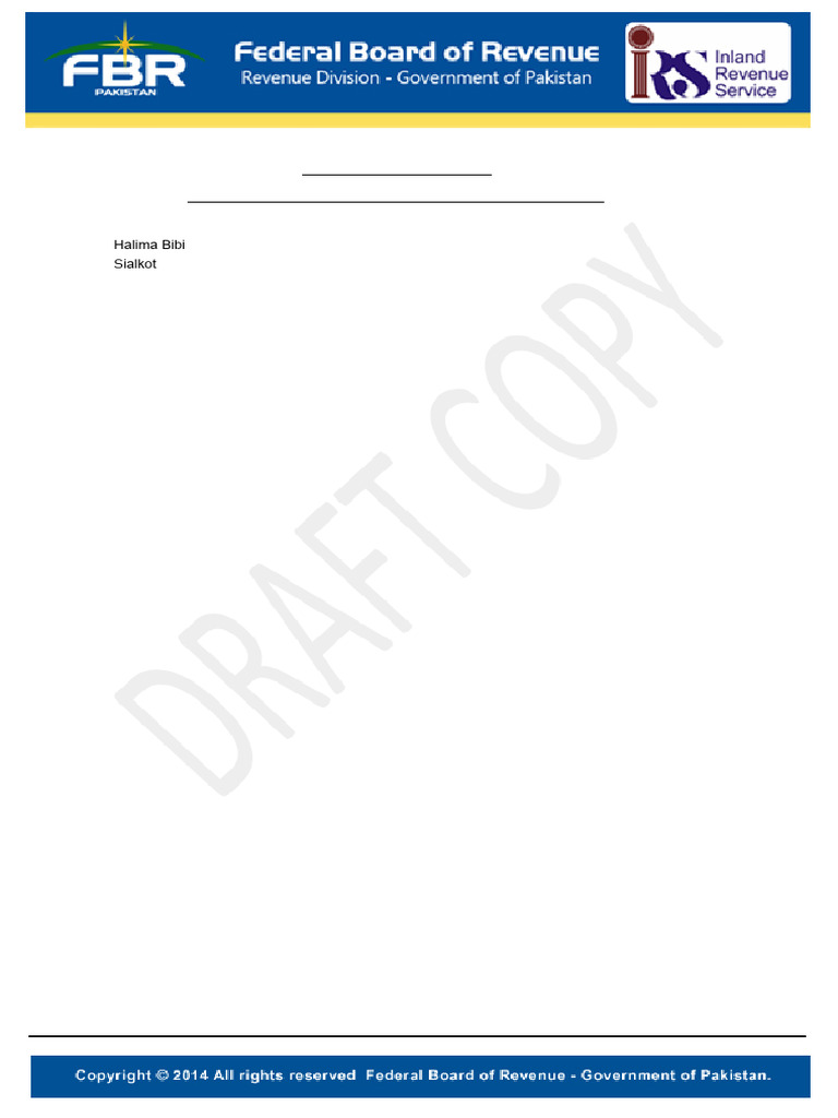 Declaration Income Tax Return FBR - 3460108143554 | PDF | Taxes ...