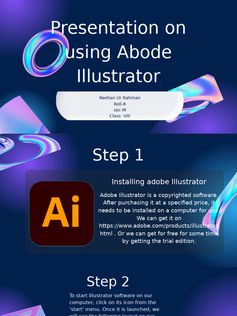 Presentation on Using Adobe Illustrator (1) | PDF | Adobe Illustrator | Shape