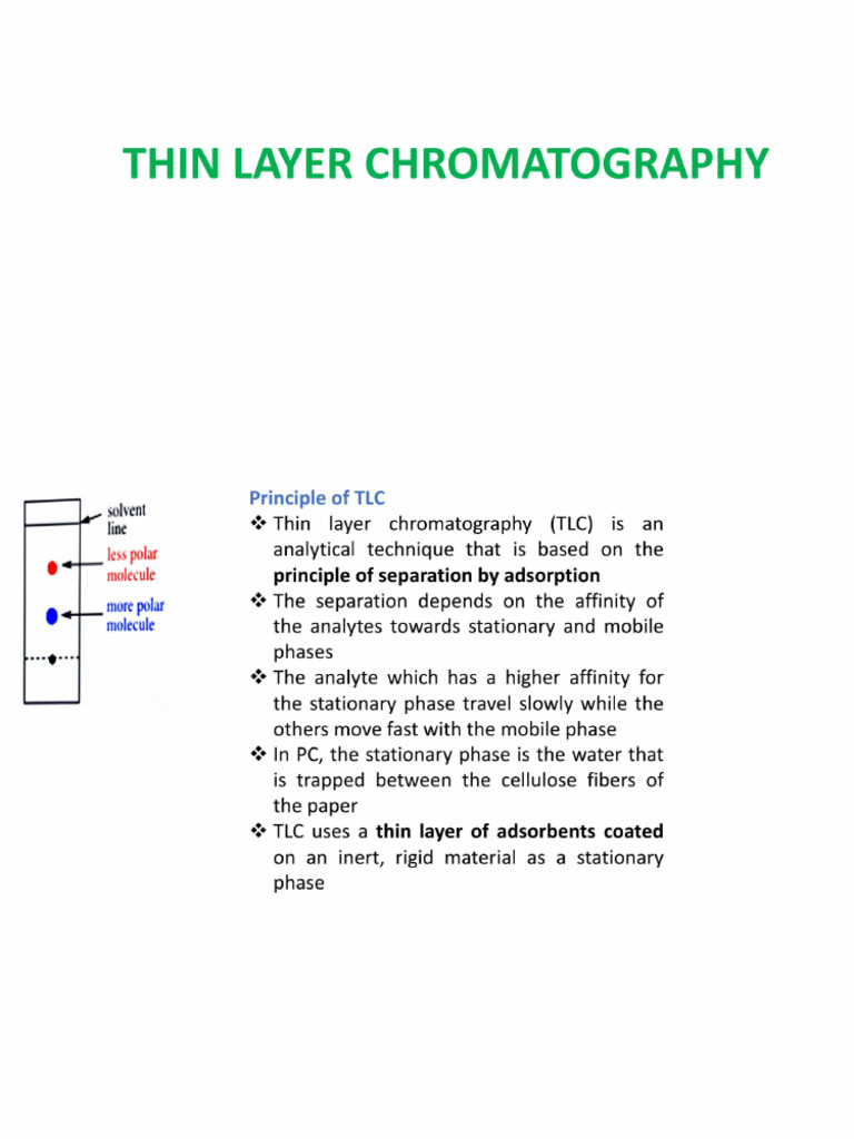 CHE 318 TLC Lecture Note | PDF