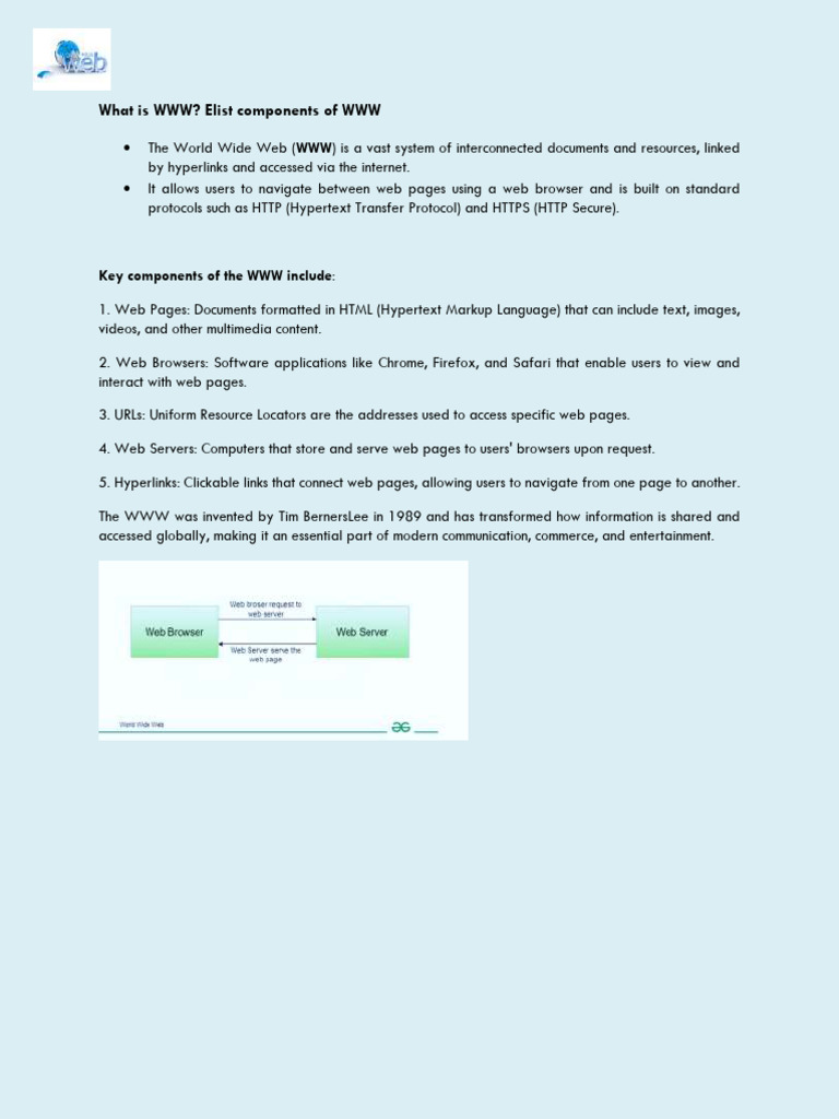 Understanding WWW and Web Browsers | PDF | World Wide Web | Internet & Web