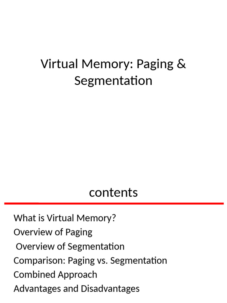 Virtual Memory Presentation Pdf