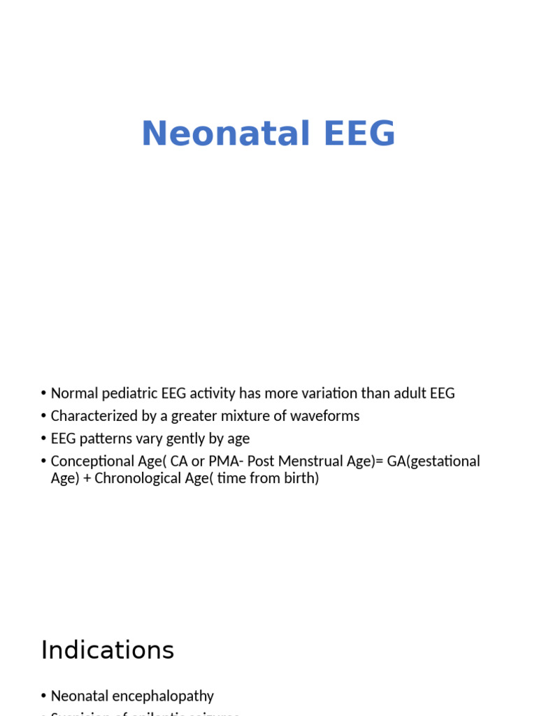 neonatal EEG | PDF | Electroencephalography | Sleep