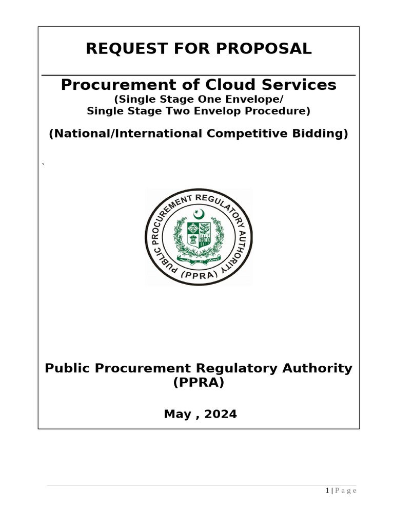 sbdcloud | PDF | Request For Proposal | Specification (Technical Standard)