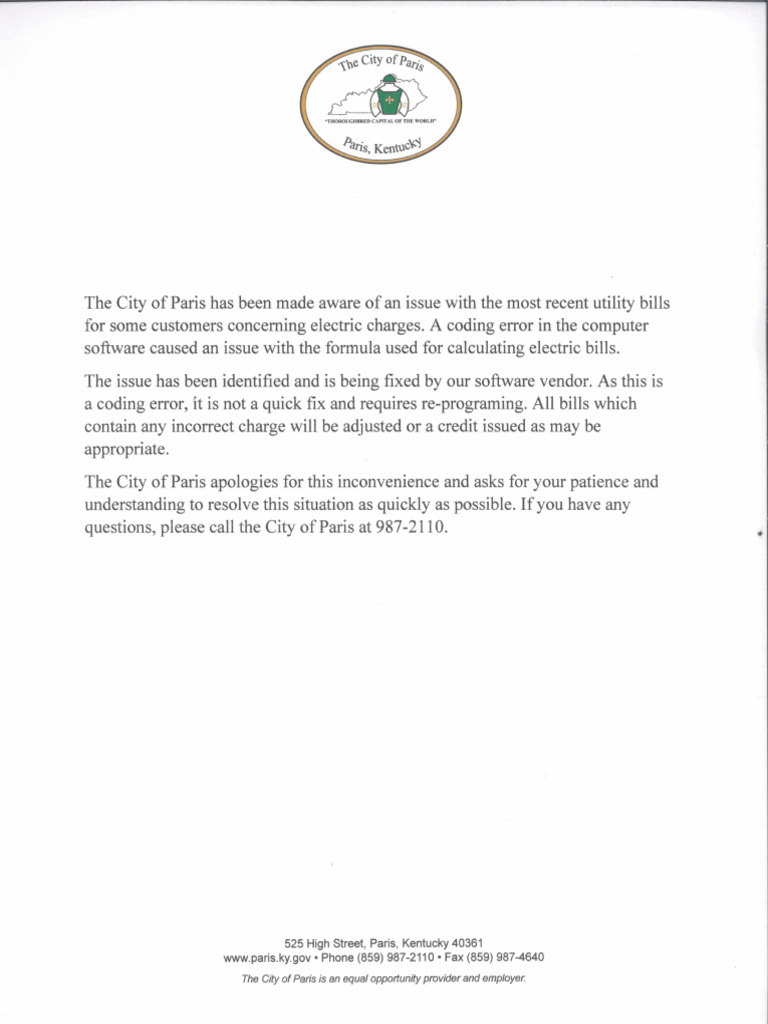 Utility Bill Notice | PDF