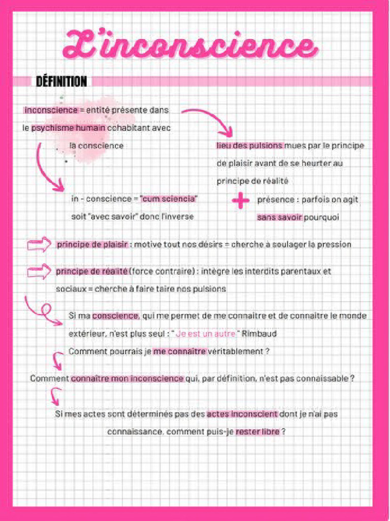 Inconscience Fiche | PDF