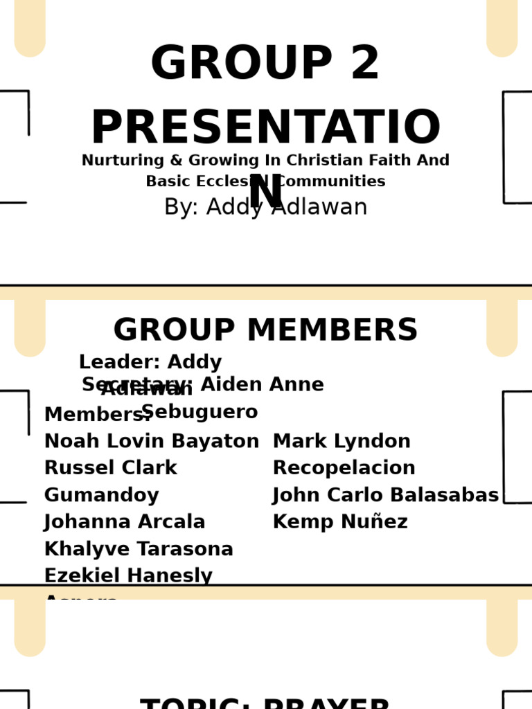 Group 2 Presentation | PDF | Prayer | Spirituality