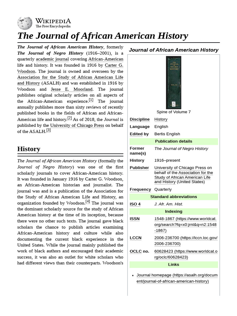 The_Journal_of_African_American_History | PDF | Culture Of The African ...