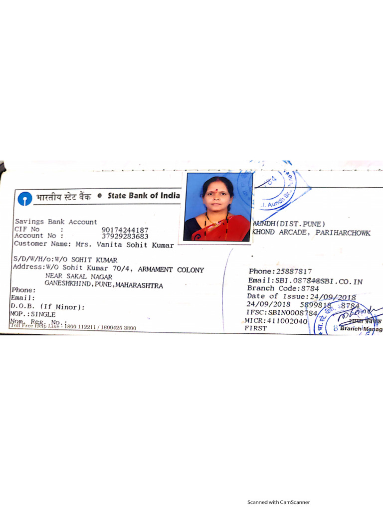 Bank Pass Book | PDF