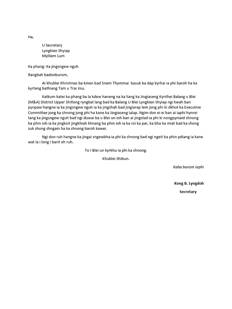 Letter | PDF