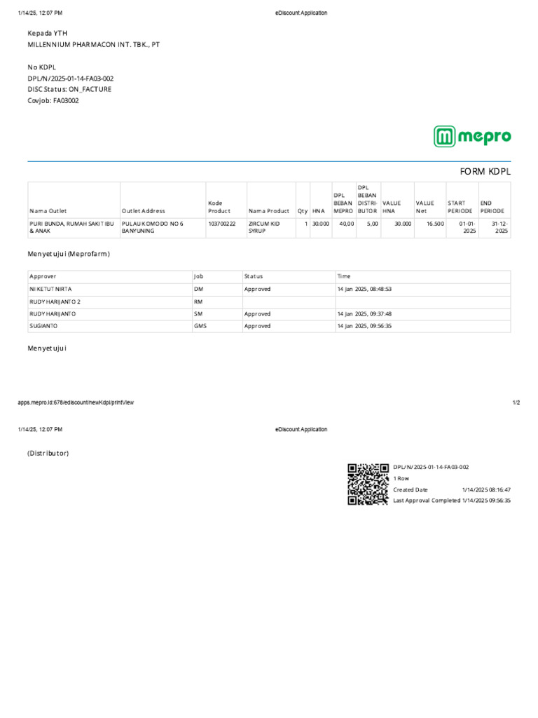 DPL Puri Bunda Singaraja Zirkum Kid Syr Mpi | PDF