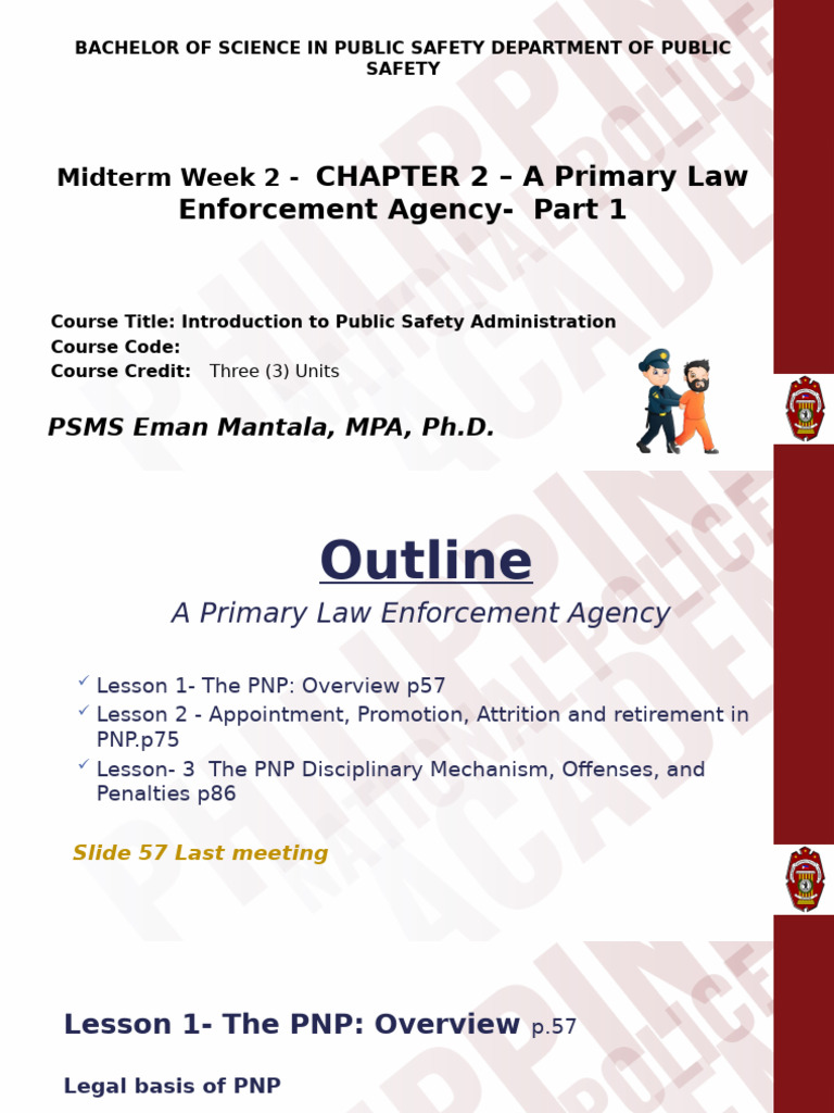 Midterm W2 C2 A Primary Law Enforcement Agency - Part 1 | PDF ...