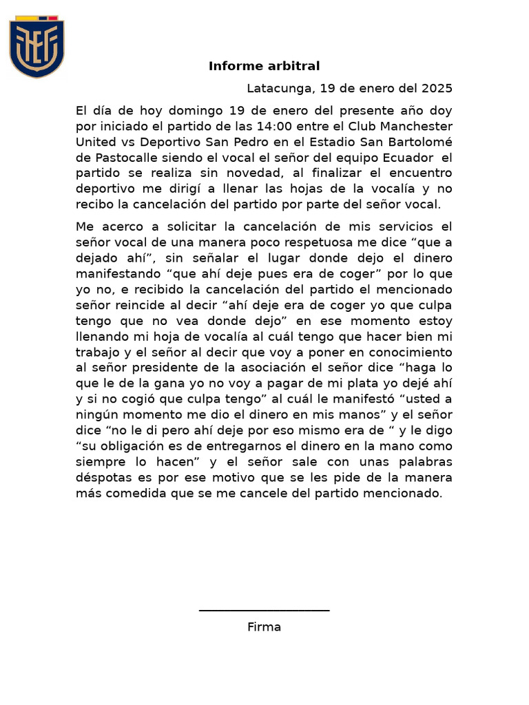 Informe Arbitral | PDF