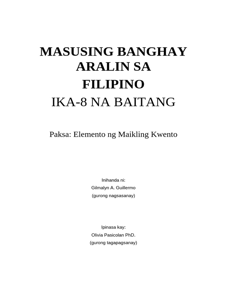 Banghay Aralin Gilmalyn 2 3 | PDF
