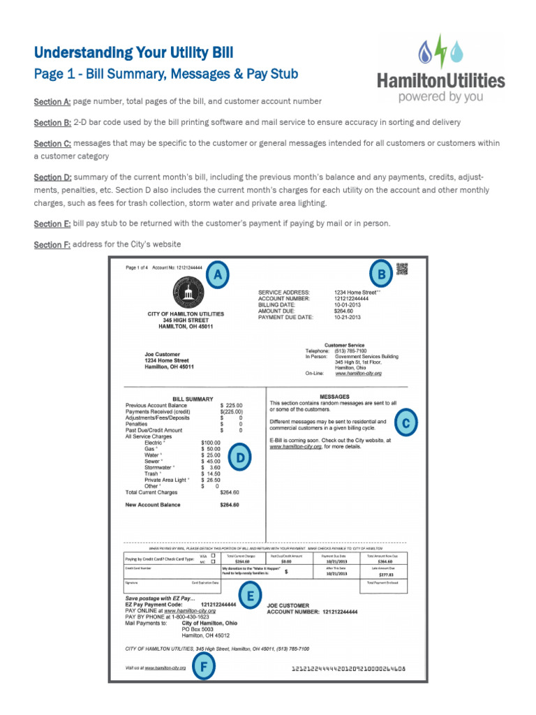 Understanding Your Utility Bill | PDF | Invoice