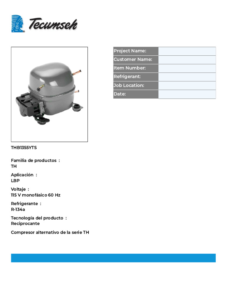 Tecumseh THB1355YTS | PDF