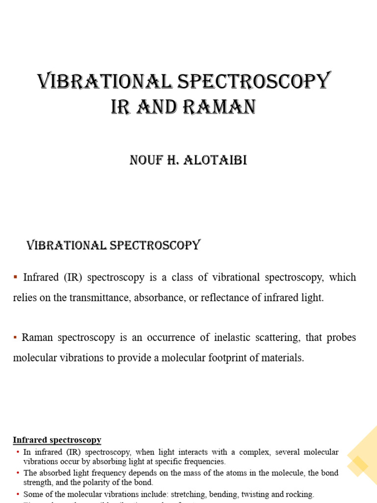 VIBRATIONAL SPECTROSC | PDF | Infrared Spectroscopy | Raman Spectroscopy