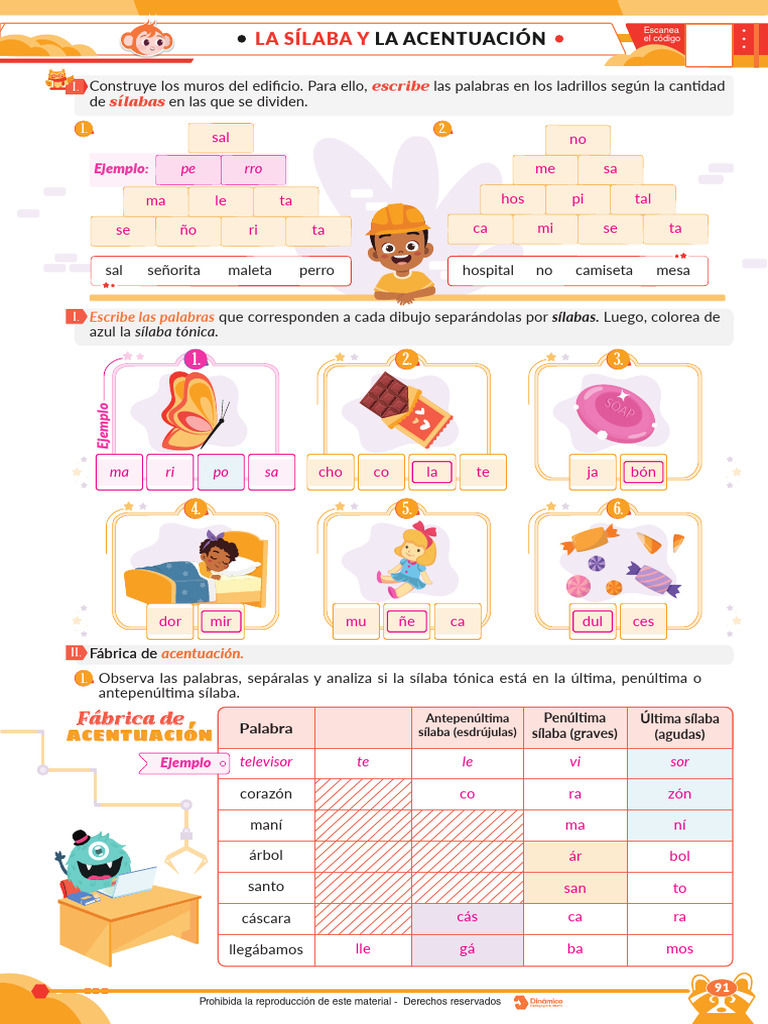 Pág. 91 - La Sílaba y La Acentuación - Naranja | PDF | Fonología | Fonética