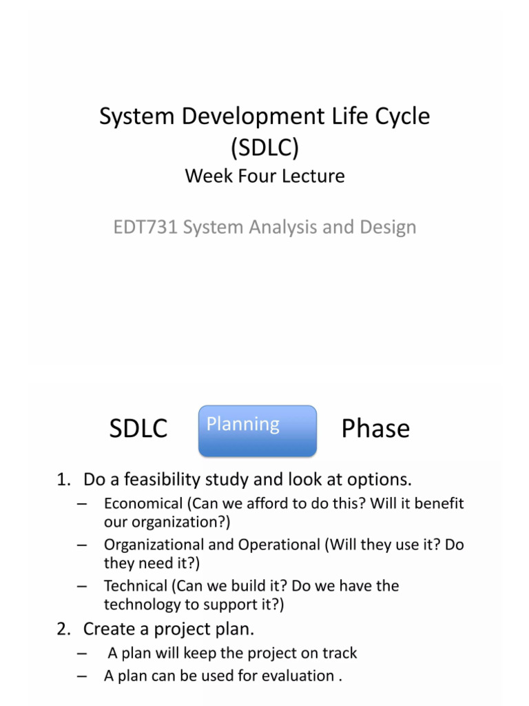 System Development Life Cycle SDLC 1 2048 | PDF