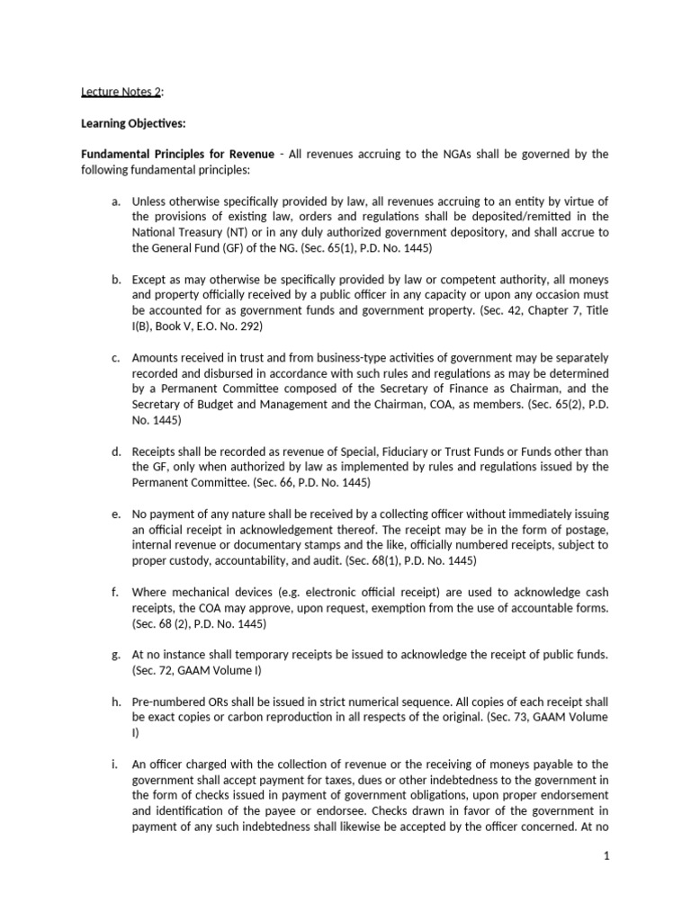 Lecture Notes 2 General Provision Basic Standards and Policies | PDF ...