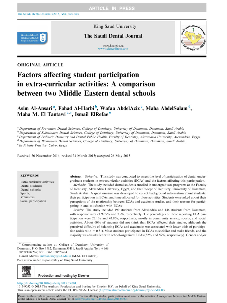 al-ansari2016 | PDF | Chi Squared Distribution | Saudi Arabia