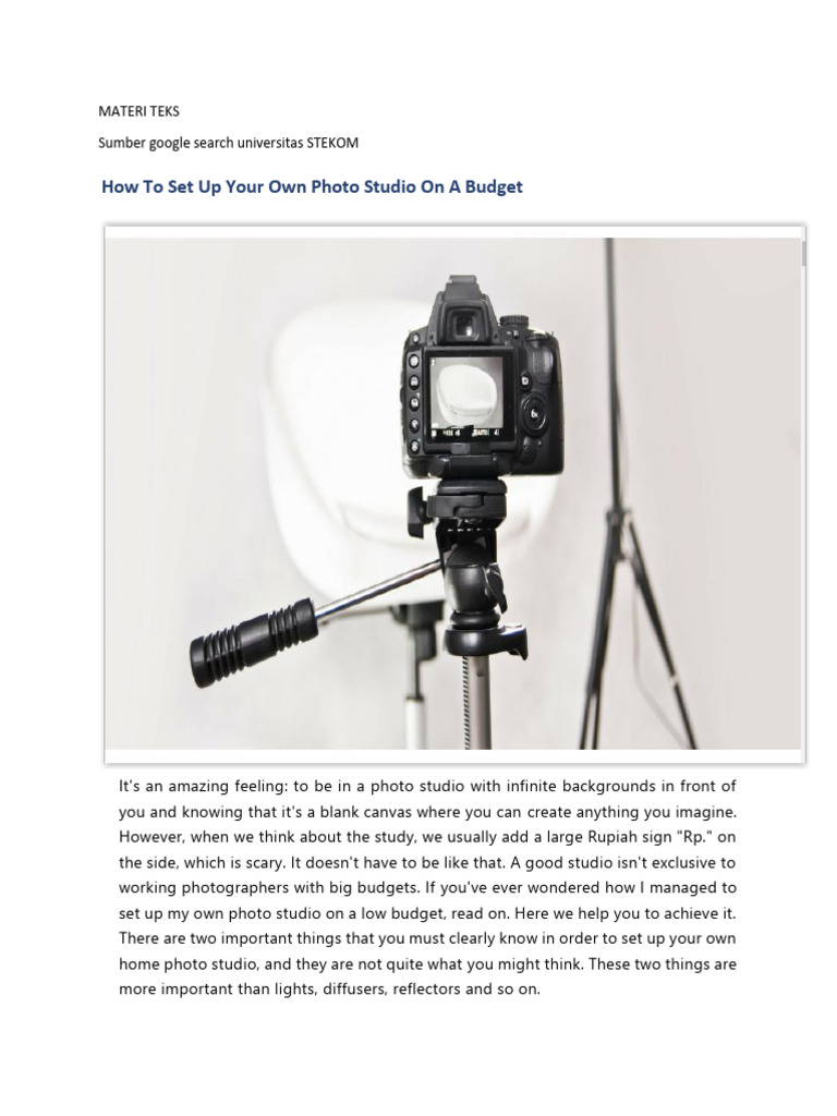 0600 MATERI TEKS - Danila Danila | PDF | Flash (Photography) | Lighting
