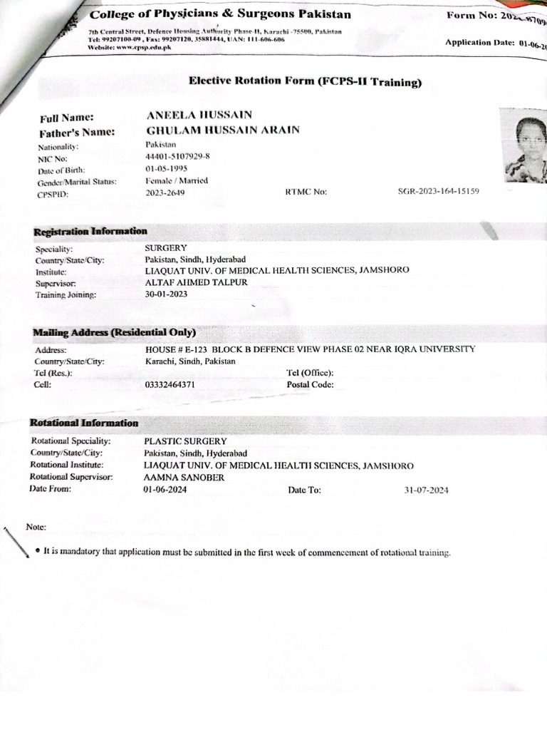 cpsp plastic surgery | PDF