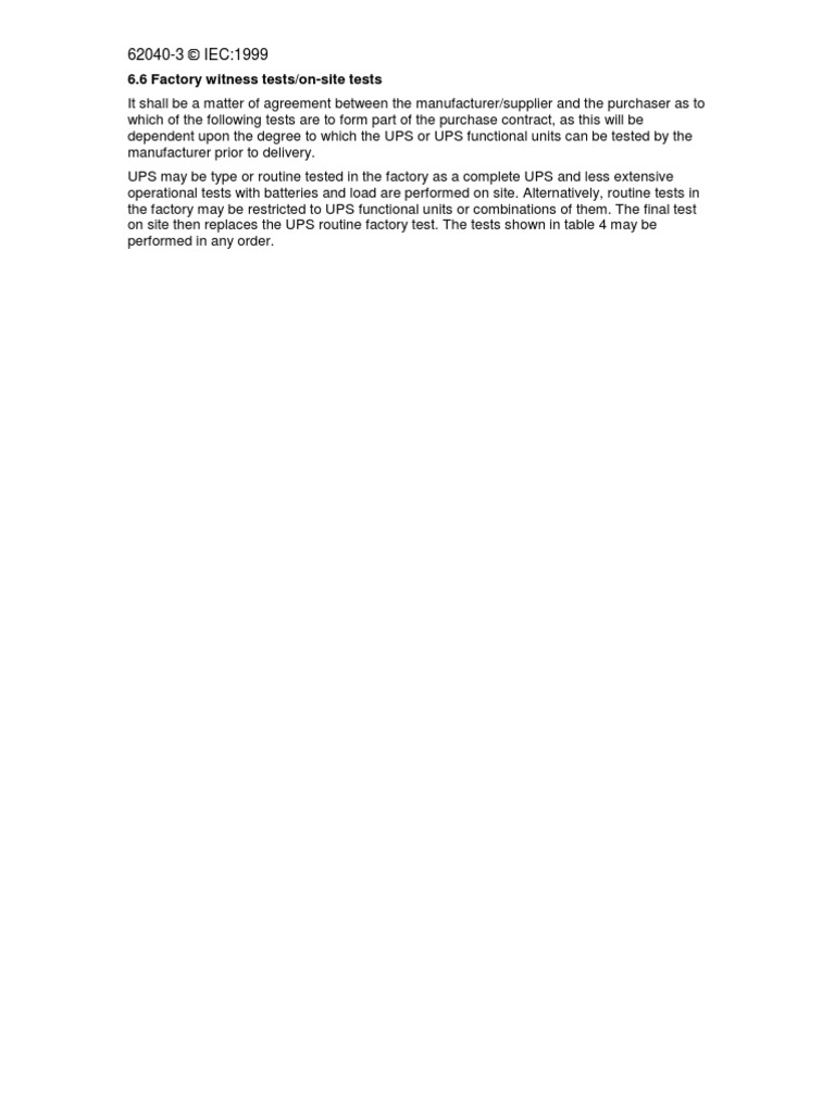 6.6 Factory Witness Tests On-Site Tests | PDF | Power Inverter | Switch