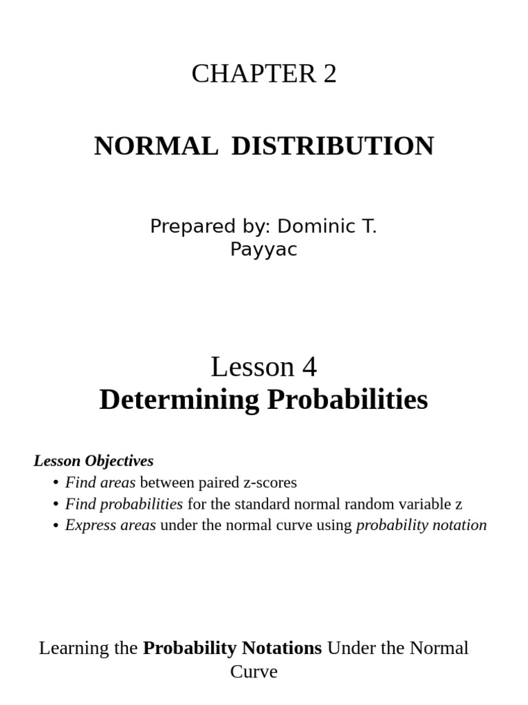 Statistics Ch2 L4 | PDF | Normal Distribution | P Value