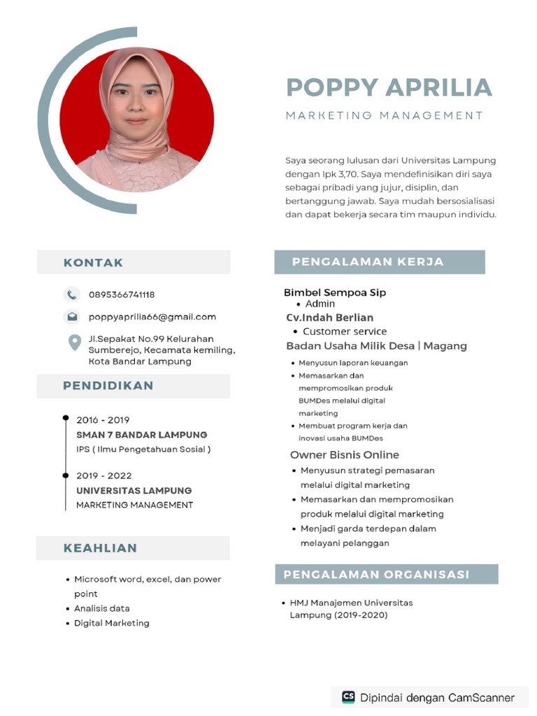 CV Poppy Aprilia-1 | PDF