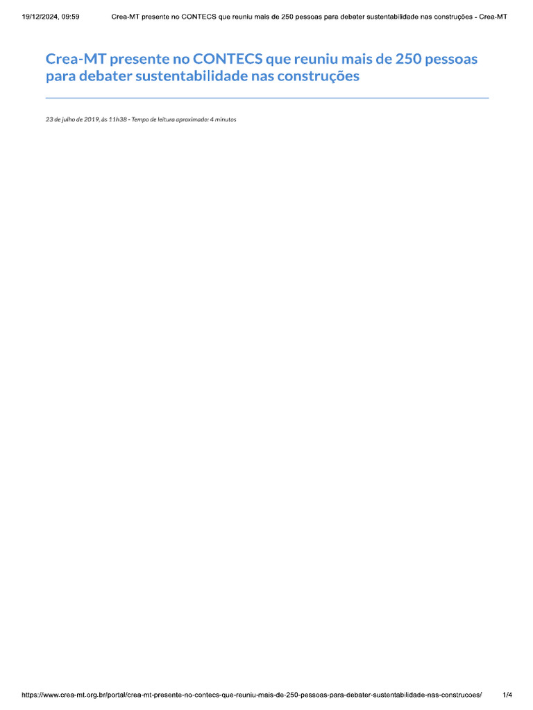 CREA-MT - CONTECS 2019 | PDF