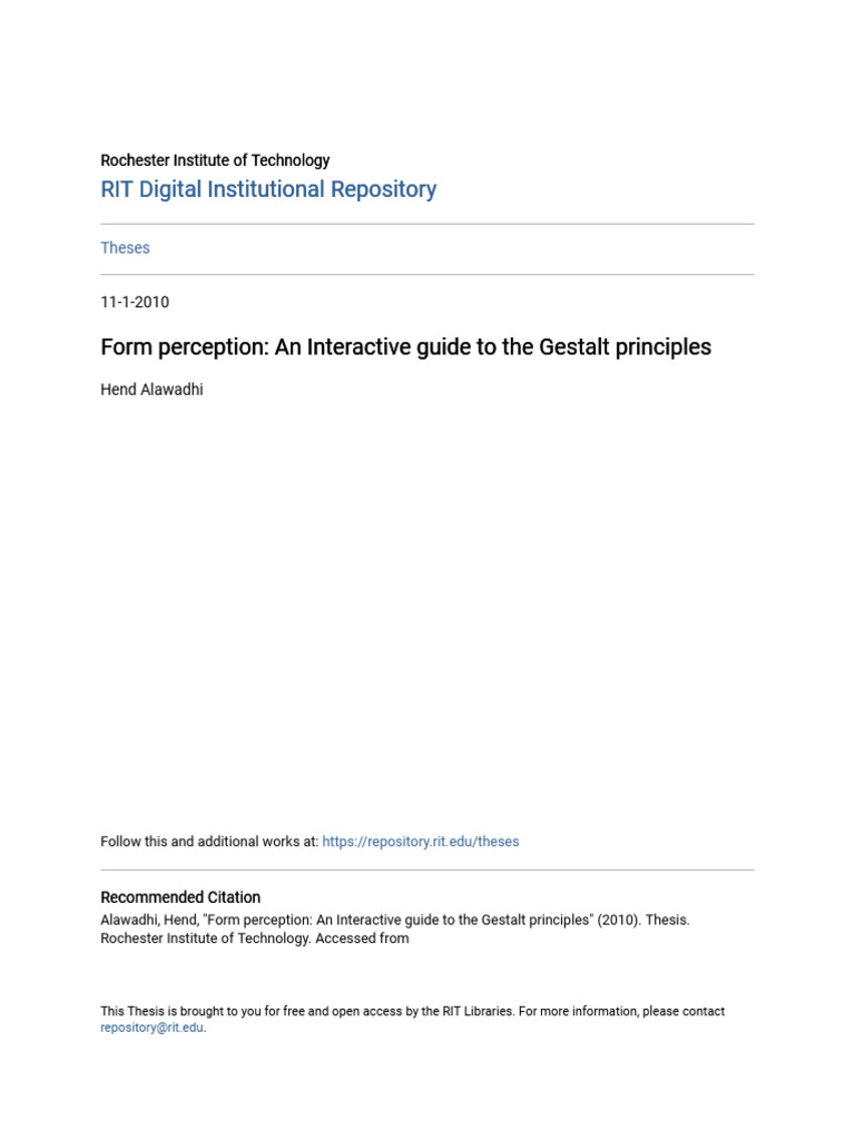 Form perception_ An Interactive guide to the Gestalt principles | PDF ...