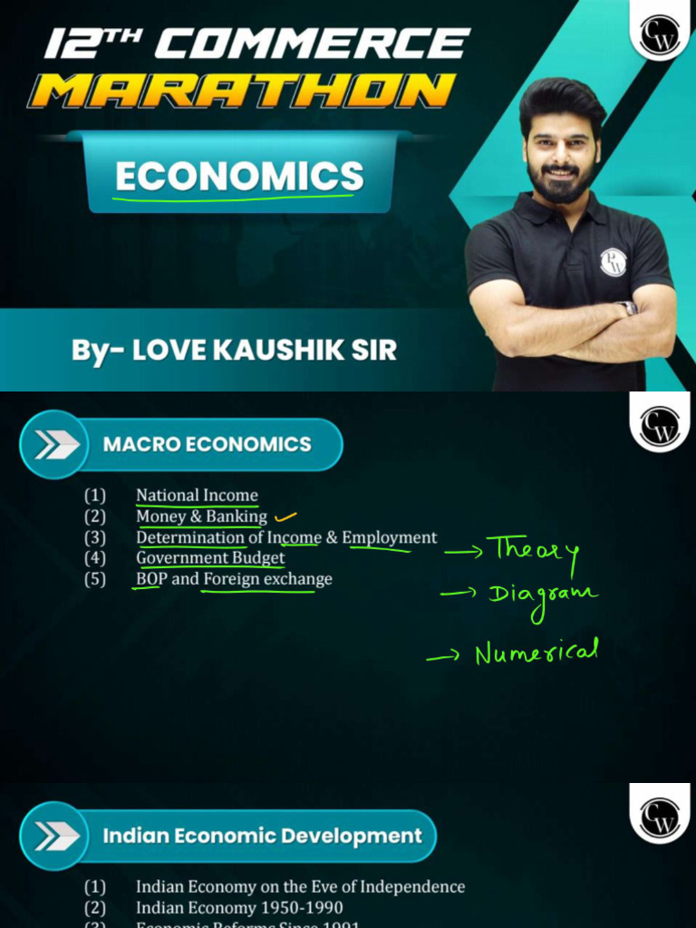 Lec - 12th - Commerce - Marathon - Economics Love Sir - Compressed | PDF