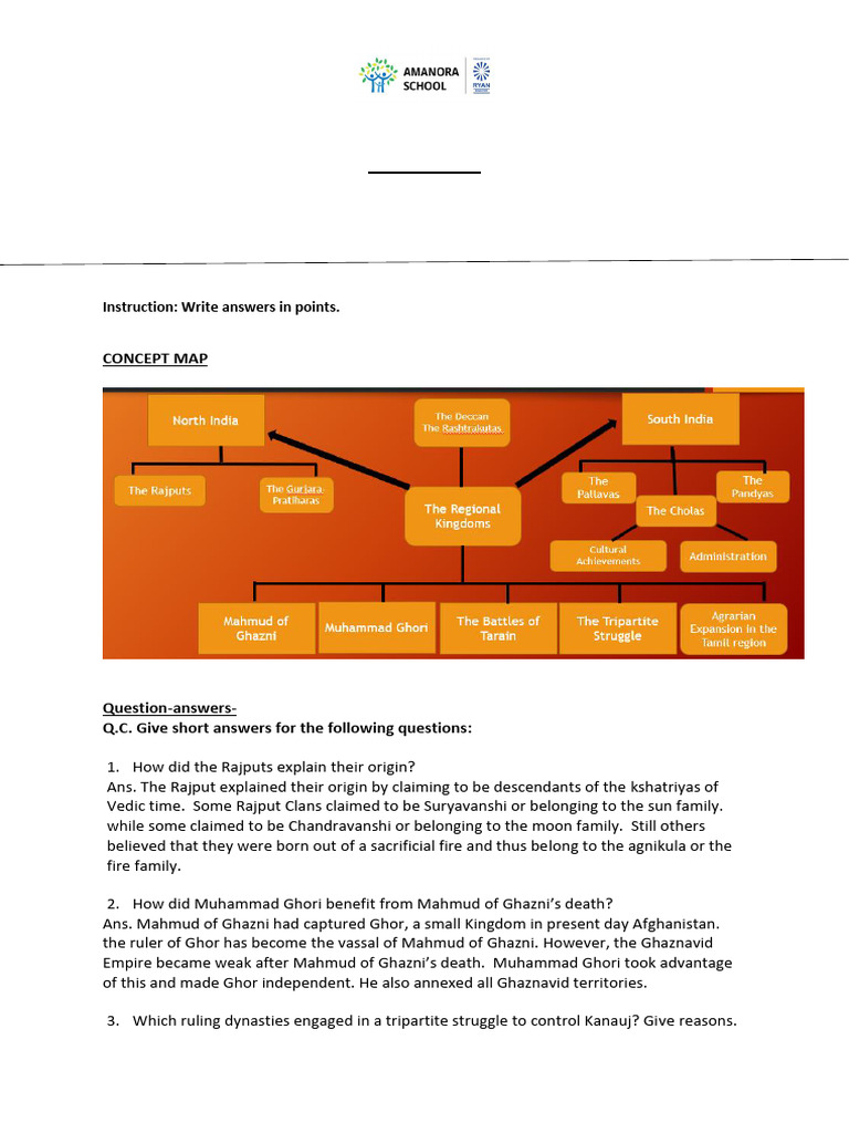 CONLIB Grade7SSTTheRegionalKingdomsNotes 20240226214139 | PDF | South Asia