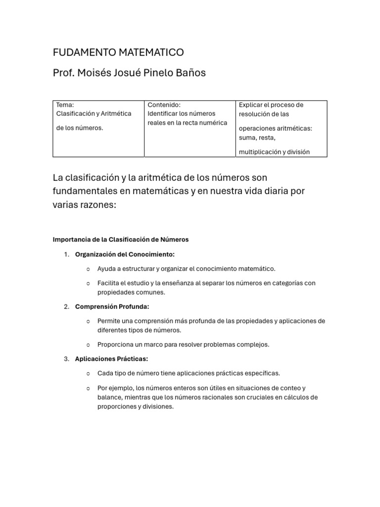 Fundamentos Matematicos Numeros Reales y Aritmetica | PDF | Números ...