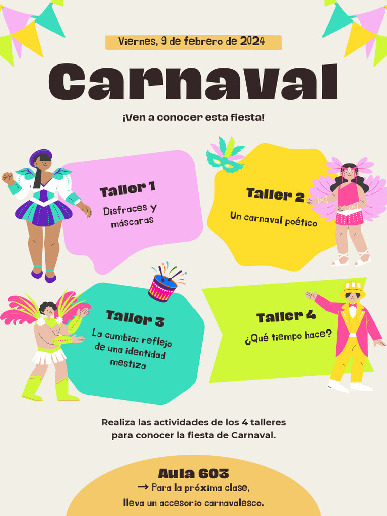 Talleres sobre el Carnaval y su Cultura | PDF | Carnaval