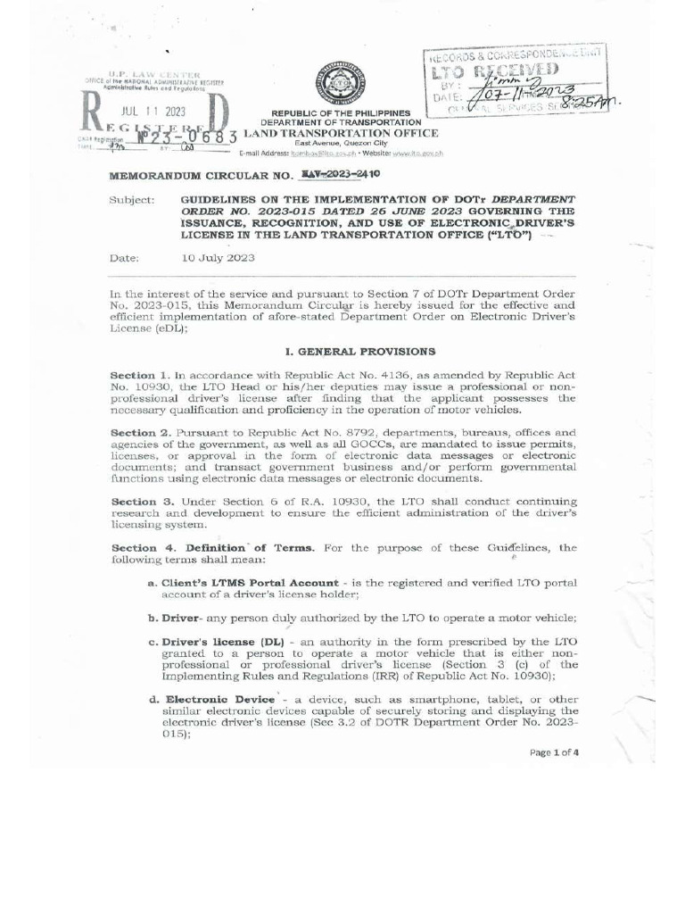Lto Memo | PDF