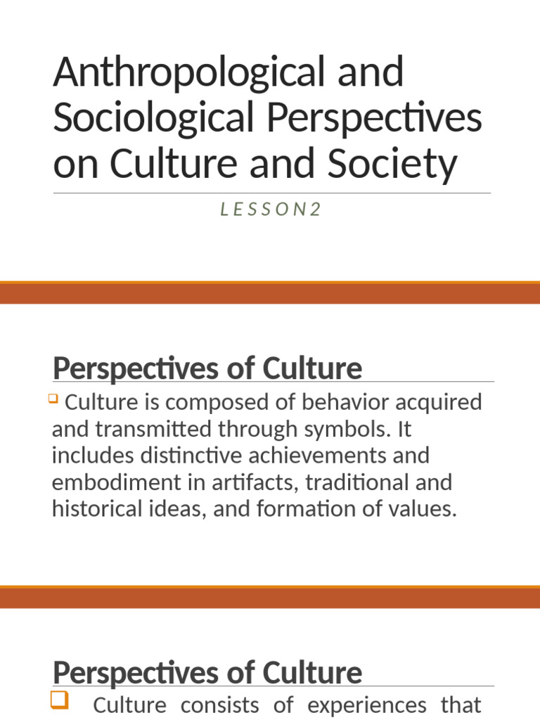 Lesson 2 UCSP For Student | PDF | Society | Material Culture