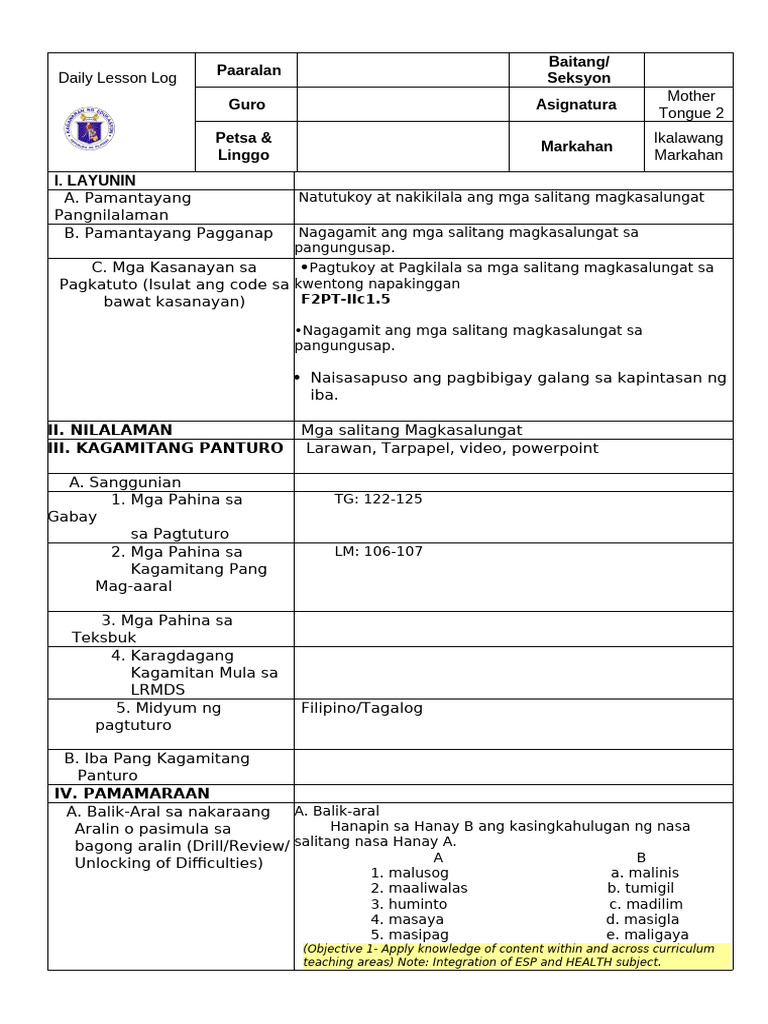 MTB Cot1 2ndquarter | PDF
