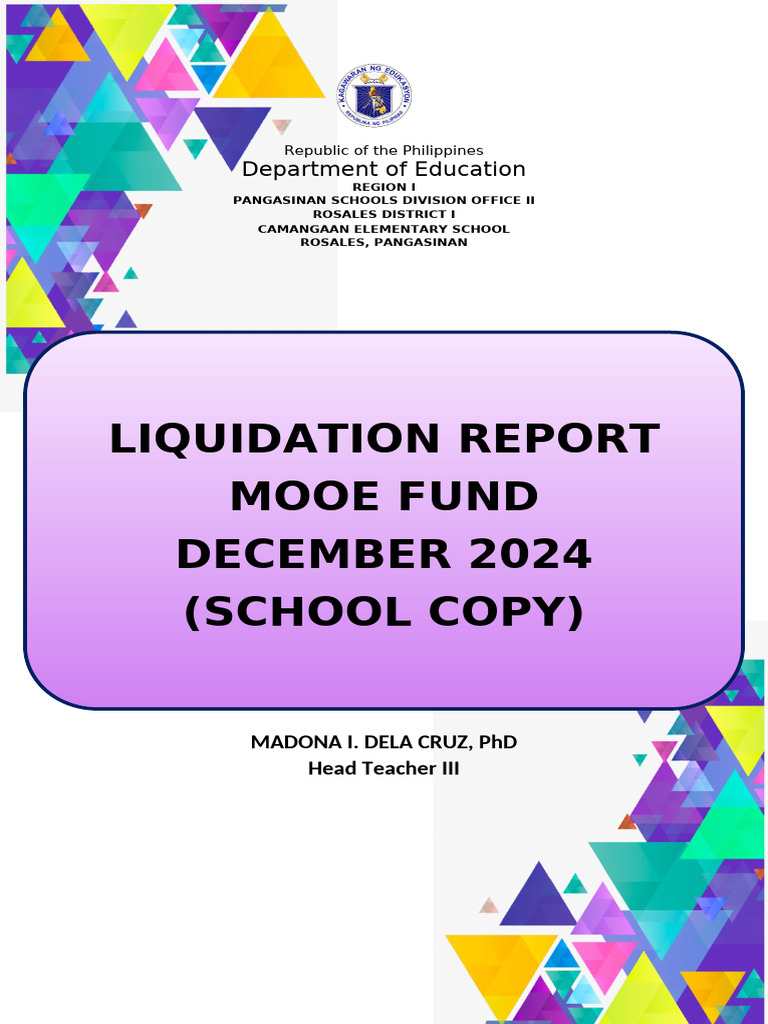 MOOE FRONT PAGE Camangaan | PDF