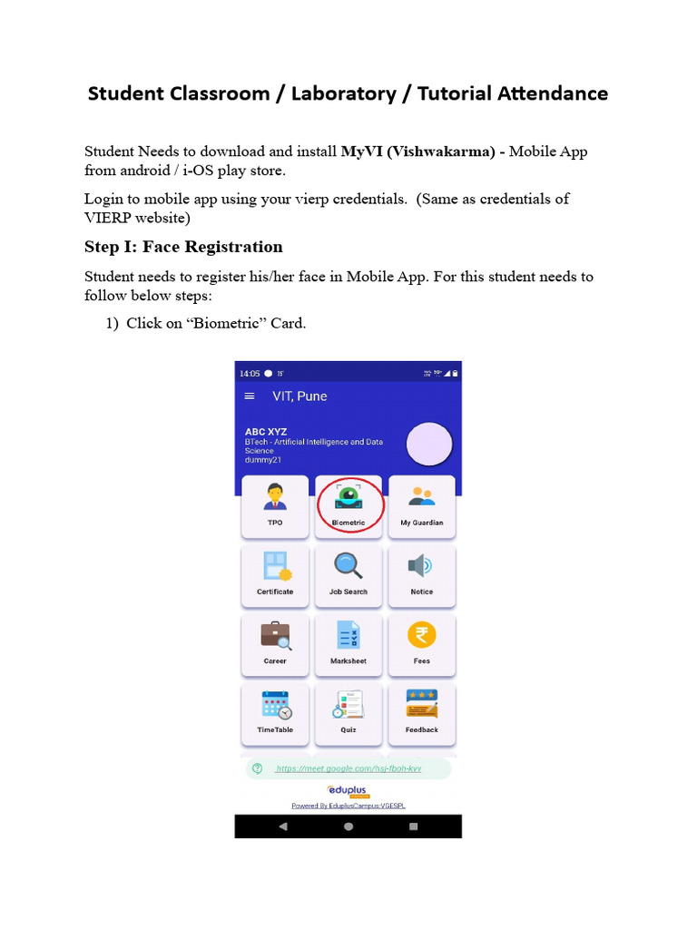Student Attendance User Manual | PDF