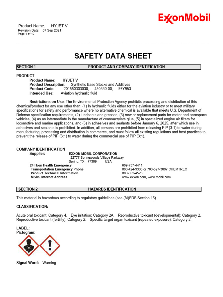 MSDS_615296 | PDF | Dangerous Goods | Toxicity