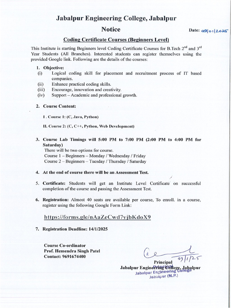 notice for coding lab090125050907 | PDF
