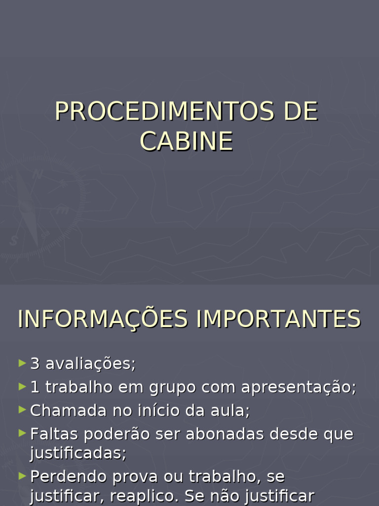 Procedimentos de Cabine | PDF | Aeronave | Voo