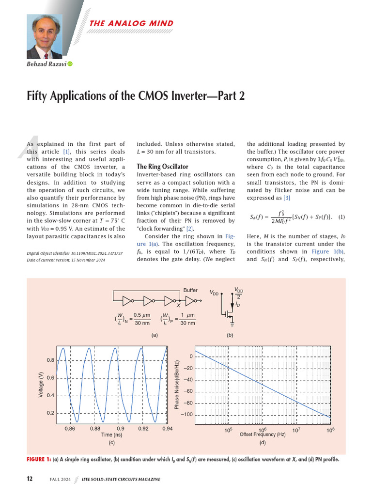 CMOS Inverter Applications: Part 2 | PDF | Electronic Oscillator ...