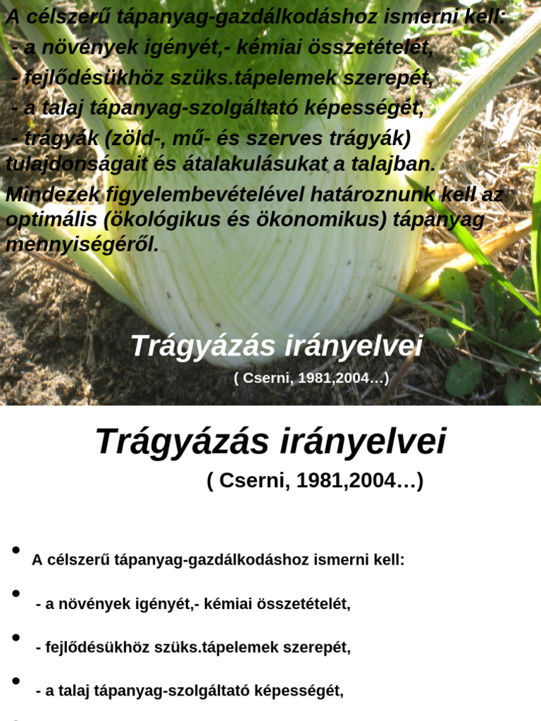 Trágyázás Irányelvei | PDF
