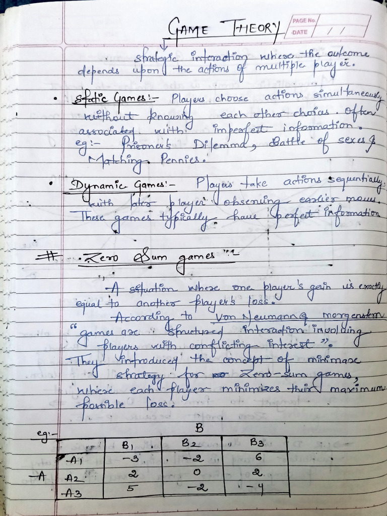 UNIT-4 Game Theory | PDF