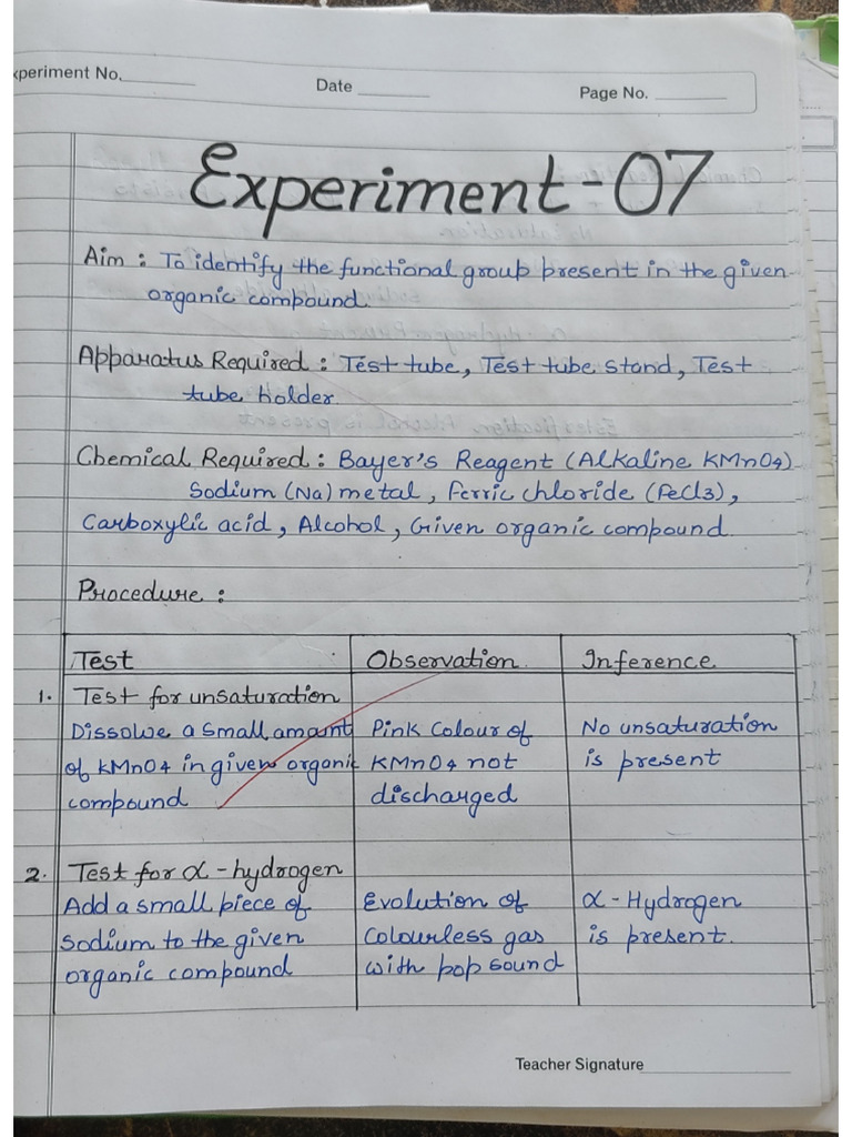 Chemistry Experiment-7 222 | PDF